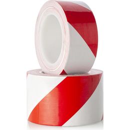 Ampere Bodenmarkierungsband, extrastark, Breite 75 mm, St&auml;rke 0,2 mm, rot/wei&szlig;