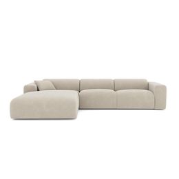 Sia Home Grosses, Beige, Textil, 1-Sitzer, L-Form, Ottomane links,Rechteckig, 280x95 cm, Wohnzimmer, Sofas & Couches, Wohnlandschaften, Ecksofas