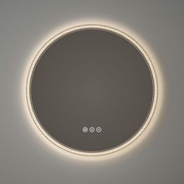 Emke Badspiegel, Schwarz, Glas, Rund, 60x4.3x60 cm, Badezimmer, Badezimmerspiegel, Badspiegel
