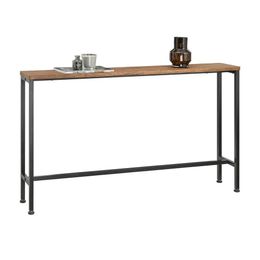 sobuy Konsolentisch, Braun, Holzwerkstoff, Metall, 120x65x20 cm, Wohnzimmer, Wohnzimmertische, Konsolentische