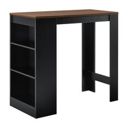 [en.casa] Bartisch, Schwarz, Holzwerkstoff, Rechteckig,Rechteckig, 110x103x50 cm, Esszimmer, Barm&ouml;bel, Bartische