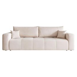 Idohome Schlafsofa, Creme, Kunststoff, 3-Sitzer, F&uuml;llung: Schaumstoff, Rechteckig, 244x79x93 cm, Wohnzimmer, Sofas & Couches, Schlafsofas