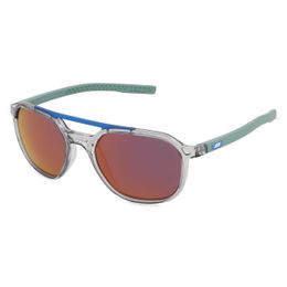 Julbo SLACK | Unisex-Sonnenbrille | Fassung: Vollrand, Rund, Kunststoff, Grau Gr&uuml;n | Glasfarbe: Grau