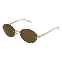 Ray-Ban RB3929 | Unisex-Sonnenbrille | Fassung: Randlos, Oval, Metall, Gold | Glasfarbe: Braun