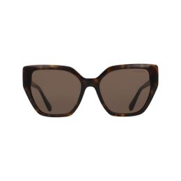 Swarovski 0SK6016 | Damen-Sonnenbrille | Fassung: Vollrand, Quadratisch, Acetat, Havanna Dunkel | Glasfarbe: Braun