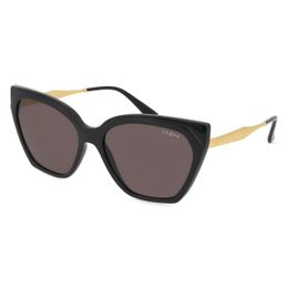 Vogue eyewear VO5521S | Damen-Sonnenbrille | Fassung: Vollrand, Cat Eye, Kunststoff, Schwarz | Glasfarbe: Grau