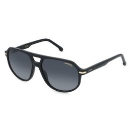 Carrera 375/S | Herren-Sonnenbrille | Fassung: Vollrand, Pilot, Acetat, Schwarz | Glasfarbe: Grau