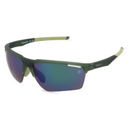 Timberland TB00068 | Herren-Sonnenbrille | Fassung: Halbrand, Eckig, Kunststoff, Gr&uuml;n Dunkel | Glasfarbe: Gr&uuml;n Verlaufend