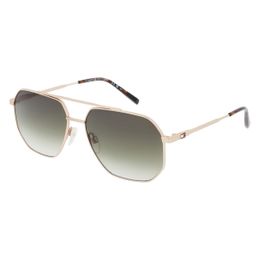 Tommy Hilfiger TH 2191/S | Herren-Sonnenbrille | Fassung: Vollrand, Eckig, Edelstahl, Gold Matt | Glasfarbe: Gr&uuml;n