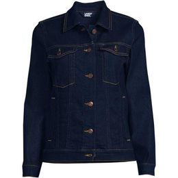 LANDS' END Jeansjacke, Damen,  Blau, Baumwolle/Elasthan/Polyester, by Lands' End
