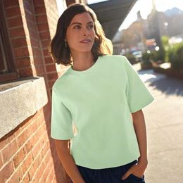 LANDS' END Samtweiches Shirt mit Rundhalsausschnitt, Damen,  Gr&uuml;n, Baumwolle/Polyester-Mischung, by Lands' End