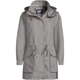 LANDS' END Wasserabweisende Soft Touch Jacke aus Baumwollmix, Damen,  Gr&uuml;n, by Lands' End