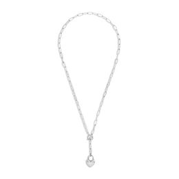Tom Tailor Damen Halskette mit Herz Anh&auml;nger aus Edelstahl silber, silber, Herz, Gr. ONESIZE
