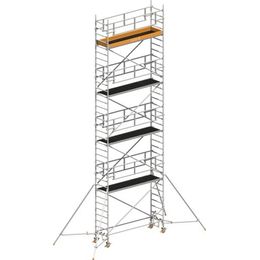 Layher Uni Standard P2 SAFETY PLUS mit Doppelgel&auml;nder und Ger&uuml;stst&uuml;tzenTyp 1421128 - Standh&ouml;he: 8.20 m