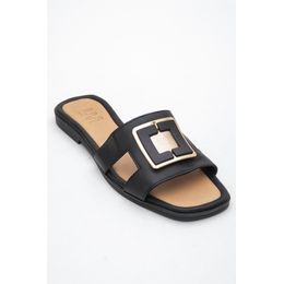 MILLIE Leder Schnalle Slide (Women)