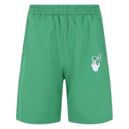Off-White - "Hands Off" Sweat-Shorts f&uuml;r Herren (Gr&uuml;n)