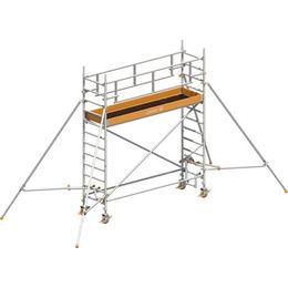 Layher Uni Standard P2 SAFETY PLUS mit Doppelgel&auml;nder und Ger&uuml;stst&uuml;tzenTyp 1421122 - Standh&ouml;he: 2.20 m