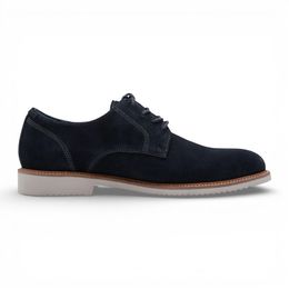 Tamaris Herren-Derbyschuhe aus marineblauem Wildleder mit schlichter Zehenpartie