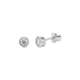 Tom Tailor Damen Ohrstecker Silber 925 - Stein Zirkonia wei&szlig;, silber, Gr. ONESIZE