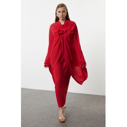Langes, gerades, elegantes und figurbetontes Hijab-Abendkleid f&uuml;r Damen