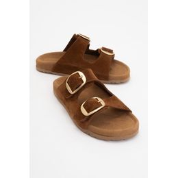 Ovesta Soft Fu&szlig;bett Leder Slide Sandale (Women)