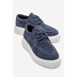 Mareon Leder Schn&uuml;rsneaker
