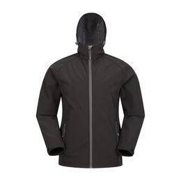 Mountain Warehouse Herren Exodus Wasserdicht Soft Shell Jacke (Schwarz)