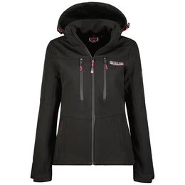 Geografische Norwegen-Jacke f&uuml;r Damen. Die Jacke ist aus hochwertigem Polyester und Elastan gefertigt und hat ein warmes Innenfutter. Marke: Geographical NorwayModellname: Softshell Jacket TimmexKategorie: Softshelljacke DamenMaterialien: Polyester und ElastanFarbe: schwarz
