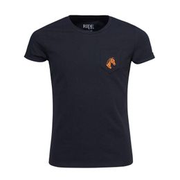 RIDE now T-Shirt mit Pferdekopfstickerei f&uuml;r Kinder schwarz Damen 134/140