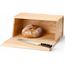 Brotkasten CONTINENTA, beige (natur), B:26cm H:18,5cm L:40cm, Holzwerkstoff, Lebensmittelaufbewahrungsbeh&auml;lter, Brotkasten, Handarbeit