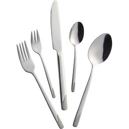 Besteck-Set Mulex "New Jersey", silber (edelstahlfarben), 60 Stk., Edelstahl 18/0, Essbesteck-Sets, teilsatiniert