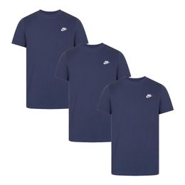 3er-Pack Nike Sportswear Club T-Shirts f&uuml;r Herren in Marineblau