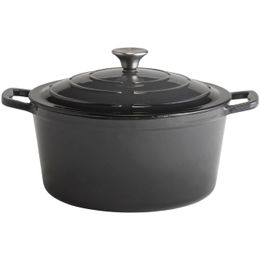 Kochtopf APS "Stars", grau (anthrazit), B:28cm H:13cm L:28cm &Oslash;:28cm, T&ouml;pfe, Kochtopf, langlebigt und robust, Induktion, rund