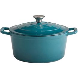 Kochtopf APS "Stars", blau (t&uuml;rkis), B:25cm H:11,5cm L:25cm &Oslash;:25cm, T&ouml;pfe, Kochtopf, langlebigt und robust, Induktion, rund