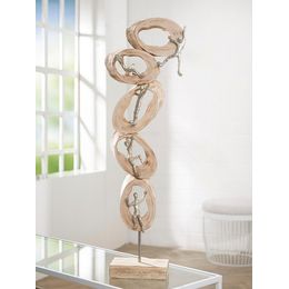 Dekofigur Gilde "Skulptur Climb", beige (naturfarben), B:80cm H:40cm T:5cm, Aluminium, Dekofiguren