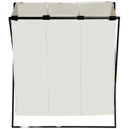 W&auml;schesortierer Wenko "Trio XL", beige (creme, schwarz), B:69cm H:76cm T:37cm, Polyester, W&auml;schesammler, W&auml;schesortierer