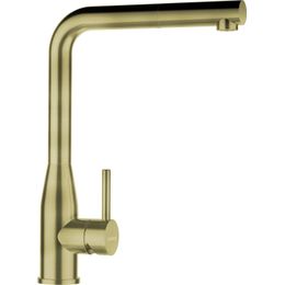 K&uuml;chenarmatur Schock "Keto", wei&szlig; (wei&szlig; gold), B:20,5cm H:32,5cm &Oslash;:5cm, Edelstahl, Armaturen, Hochdruck, ausziehbarer Auslauf, R&uuml;ckflussverhinderer