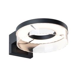 LED Au&szlig;en-Wandleuchte Paulmann "Capea IP44 231mm 3000K 700lm 230V Aluminium", grau (anthrazit), H:10,3cm T:30,3cm &Oslash;:23,1cm, Leuchten, Bewegungsmelder