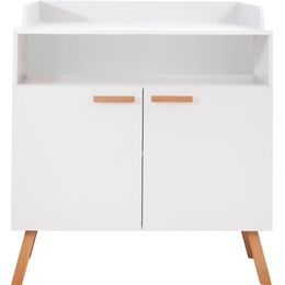 Wickelkommode TRENDTEAM "Mats", wei&szlig;, B:96cm H:105cm T:78cm, Holzwerkstoff, Wickelkommoden, Wickelkommode