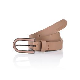 Lederg&uuml;rtel Cinque "PULA", Damen, Gr. 85, grau (taupe), Rindsleder, unifarben, G&uuml;rtel Lederg&uuml;rtel, Logopr&auml;gung auf der Spitze