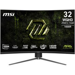 MSI Curved-Gaming-Monitor "MAG 325CQPF E18", Energieeffizienz: F (A-G), schwarz, Monitore, neig-, schwenk-, h&ouml;henverstellbar
