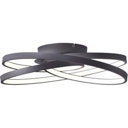 Brilliant Deckenleuchte "Labyrinth", schwarz, 1, &Oslash; 39,5cm H: 11,5cm, 1 Stk., Leuchten, &Oslash; 39,5 cm, ineinandergreifende Kreise, Metall/Acryl, LED Deckenlampe LED Deckenleuchte
