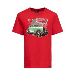 King Kerosin Herren T-Shirt Hotrod Service rot