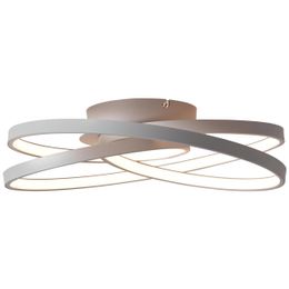 Brilliant Deckenleuchte "Labyrinth", grau, 1, &Oslash; 39,5cm H: 11,5cm, 1 Stk., Leuchten, &Oslash; 39,5 cm, ineinandergreifende Kreise, Metall/Acryl, LED Deckenlampe LED Deckenleuchte
