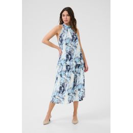 Kaffe &Auml;rmellose Bluse A-shape Blue Organic Print blue