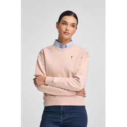 Sweatshirt blassrosa im Boxy Fit mit Rigby Go-Logo