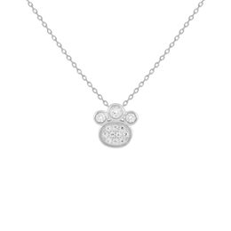 Luxenter 925 Sterling Silber Halskette mit rhodiniertem Brillant Zirkonia - Loyalit&auml;t