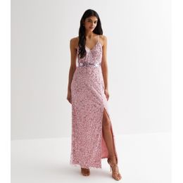 Blush Embelish Riemchen-Maxikleid
