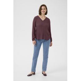 Kaffe Langarm-Bluse Amber Regular fit wine