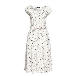 Queen Kerosin Damen Swing Kleid wei&szlig;